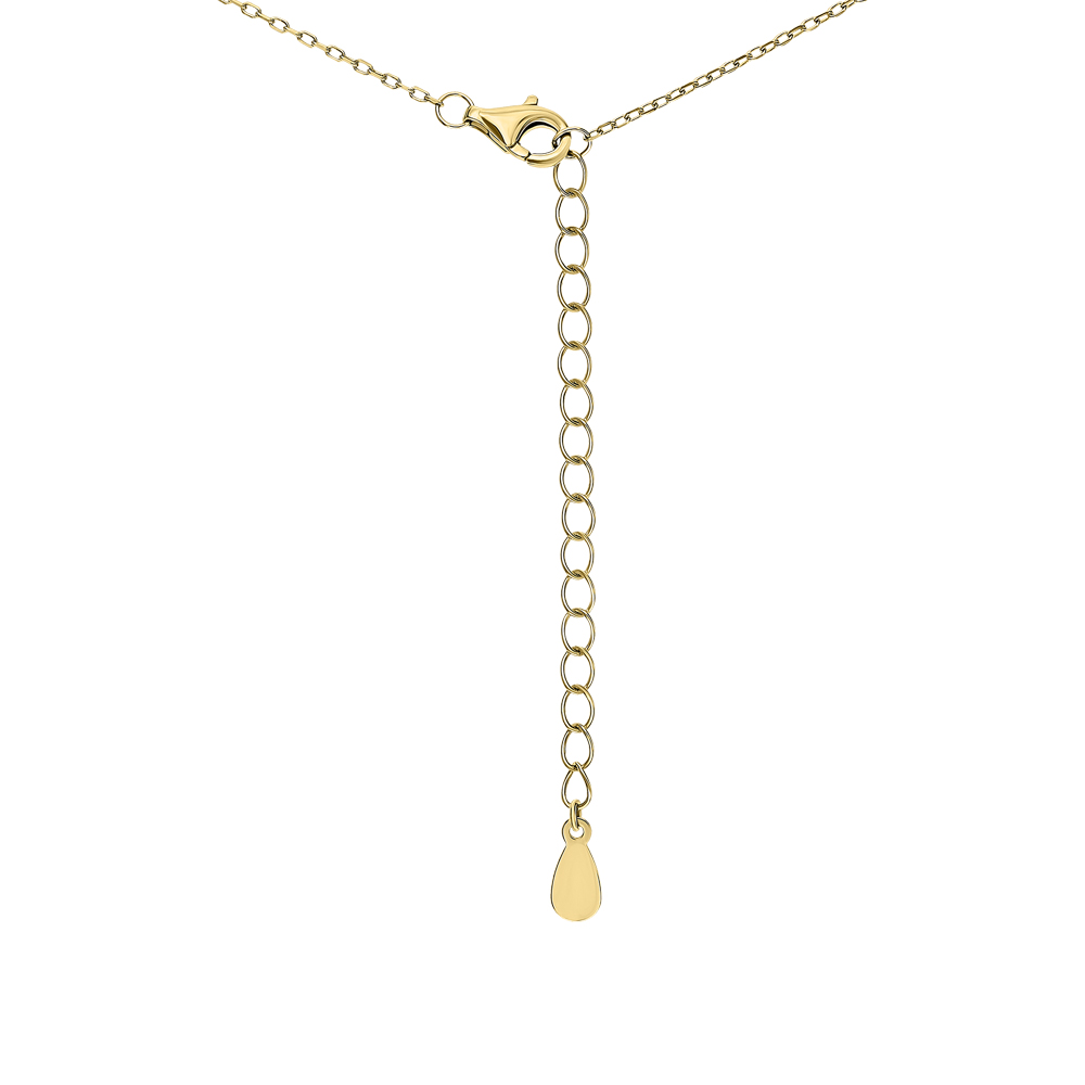 Серебряное шейное украшение с эмалью SUNLIGHT S30696-H9Y-03: жёлтое ...