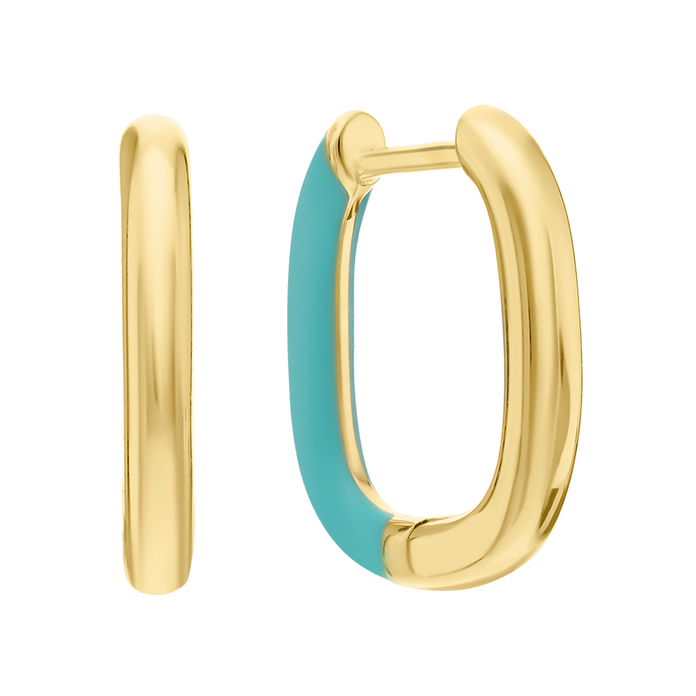 Серебряные серьги с эмалью SUNLIGHT S30694-C9Y-03: жёлтое серебро 925 ...