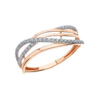 Золотое кольцо с фианитами МОСКОВСКИЙ ЦЕПЕВЯЗАЛЬНЫЙ ЗАВОД 70181000 ...