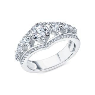 Серебряное кольцо с фианитами SUNLIGHT S55811-K9W-01: белое серебро 925 ...