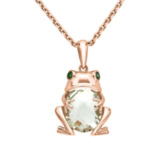 Золотая подвеска с фианитами и празиолит SERGEY GRIBNYAKOV 3-359-400К ...